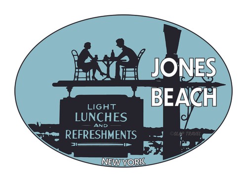 Jones Beach New York 5x3.5 inch Oval Sticker | eBay
