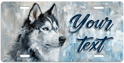 Husky Art License Plate Personalized | Made in USA | Front ...