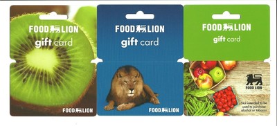Lot (3) Food Lion Gift Cards No $ Value Collectible | eBay
