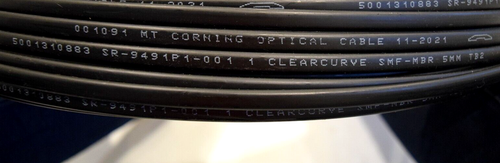 Corning Fiber Optical Cable D301UB4FD SR-9491P1-001 Clearcurve SMF-MBR ...