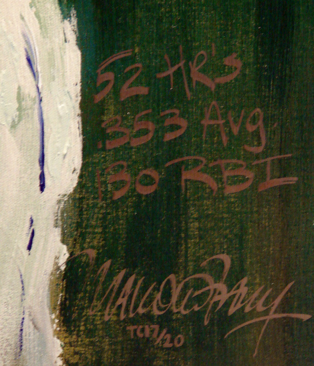 Malcolm Farley MICKEY MANTLE TRIPLE CROWN SIGNED Gallery Fraemd Art OBO ...