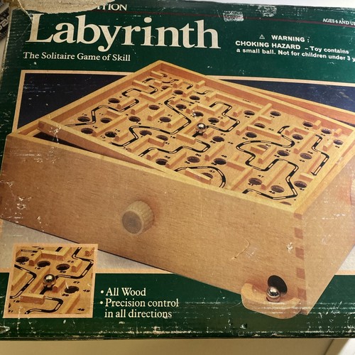 Cardinal Labyrinth Solid Wood Maze Game Solitaire Puzzle With Box ...