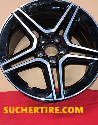 18 X 8 49 ET AMG CLA CLAS OEM FACTORY WHEEL CNC BLACK HOL# 85835 2020 ...