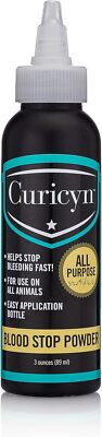 Curicyn Blood Stop Powder (3 Oz) - Quick Clotting Styptic Powder for ...
