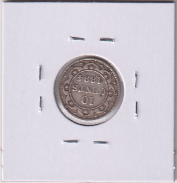 1894 Newfoundland 10 Cent Coin Silver VG-8 inv#2111 | eBay