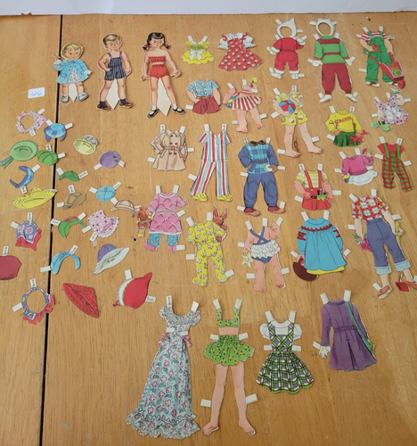 Kids Boys Girls Cut Out Paper Doll With Clothes Accessories Vintage | eBay