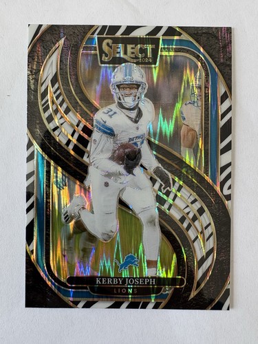 2024 Panini Select - Premier Level Kerby Joseph #177 Zebra Shock Prizm ...