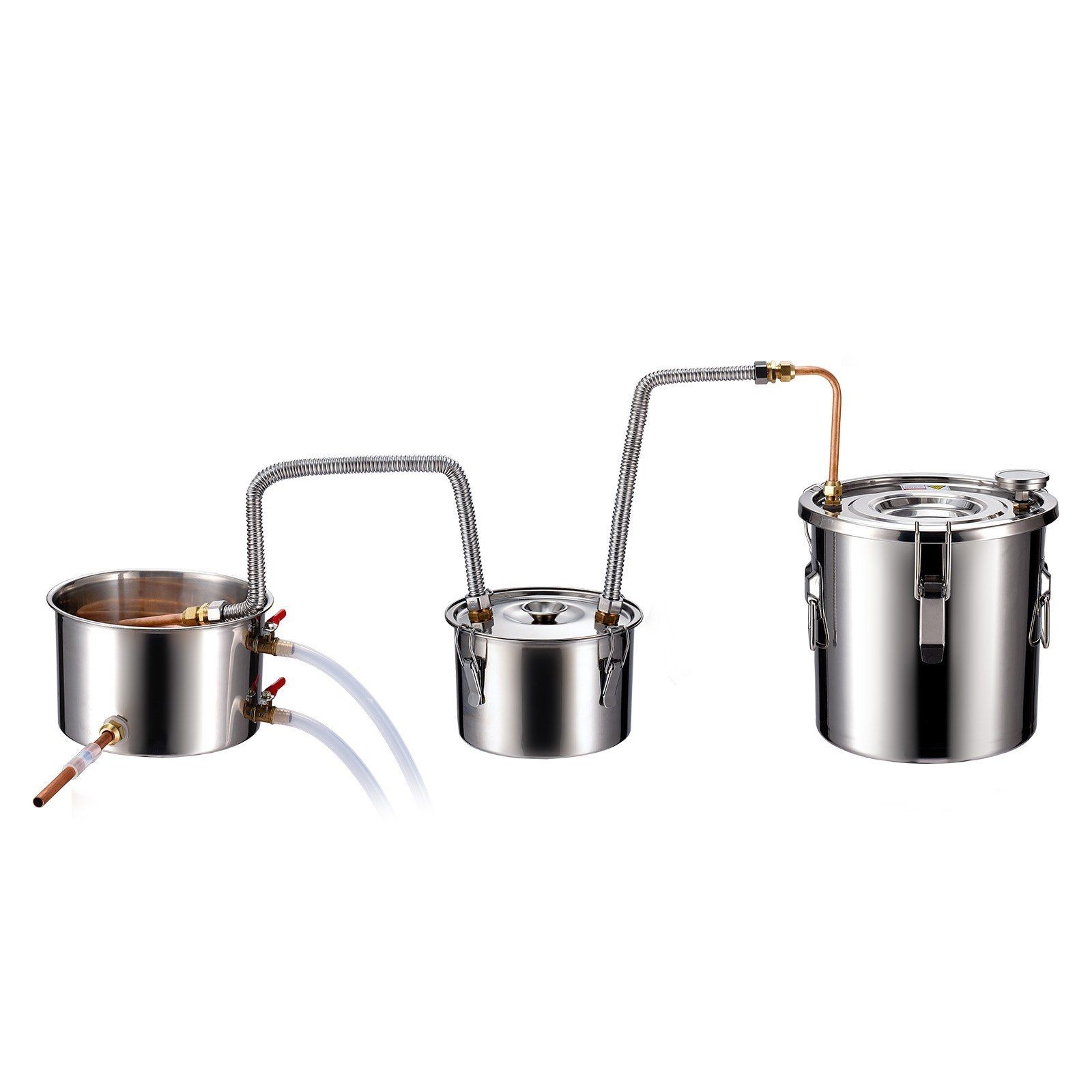 Moonshine Still Water Alcohol Distiller 3Gal w/Thumper Keg & 8W Water ...
