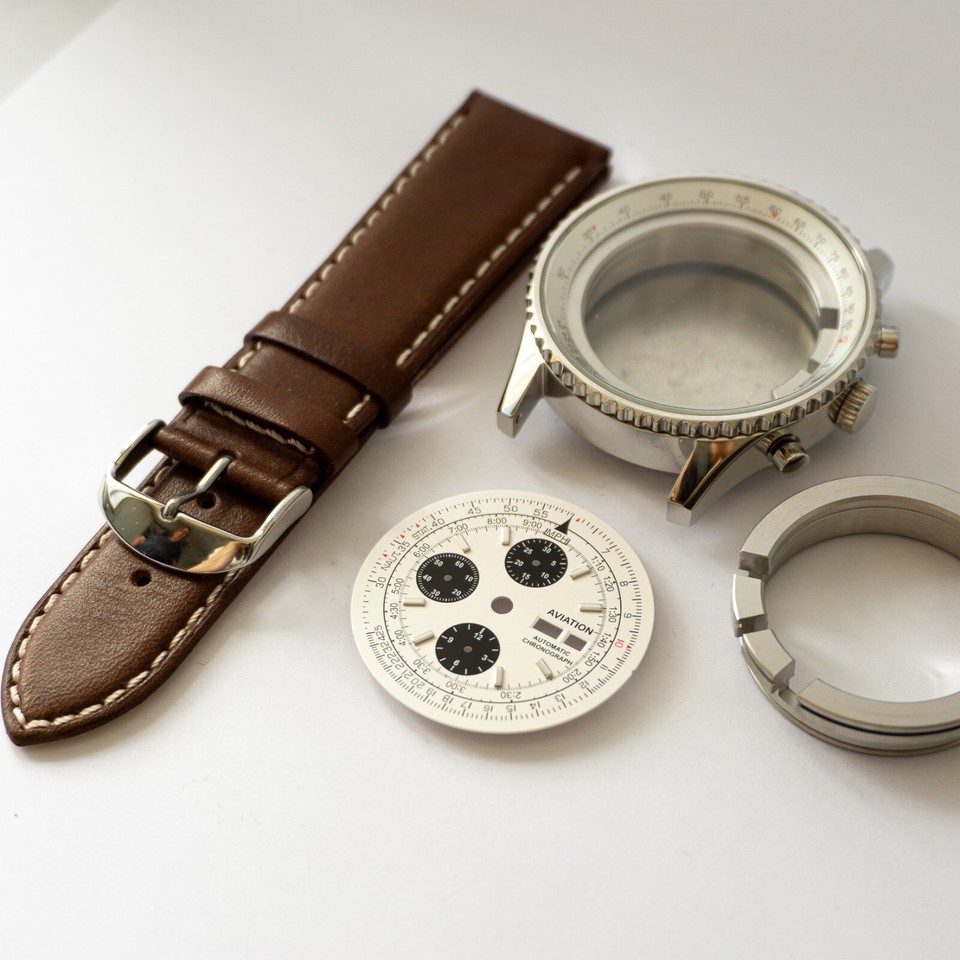 Aviation - Chronograph Eta Valjoux 7750 Case Uhrenkit / Kit DIY Watch ...