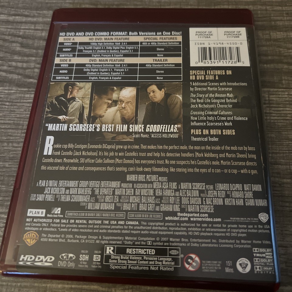 The Departed (HD DVD, 2007, HD DVD/DVD Hybrid) 85391117285| eBay