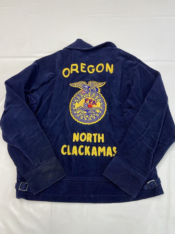 Mens VINTAGE Oregon Agricultural Education FFA Corduroy Jacket Sz 38 | eBay