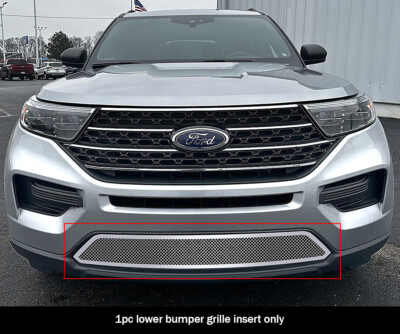 For 2020-2024 Ford Explorer W/O Sensor Lower Stainless Chrome Mesh ...