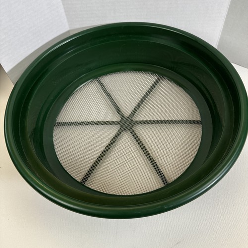 SE 13 1/4 Inch Stackable Classifier Gold 1/12 Inch Mesh Sifting Pan ...