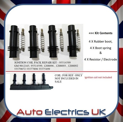 4x NEW Ignition coil pack Spark Plug Rubber Boot connectors & Springs ...