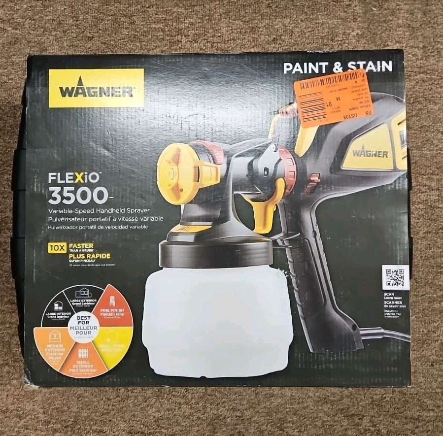 Wagner Flexio 3500 Variable Speed Handheld Paint & Stain Sprayer USED ...