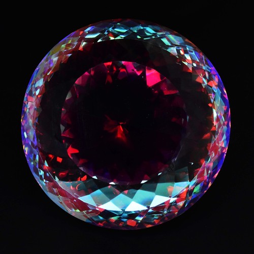 Mystic Topaz Round 795.45 Cts Rainbow Color Certified Rare Natural ...