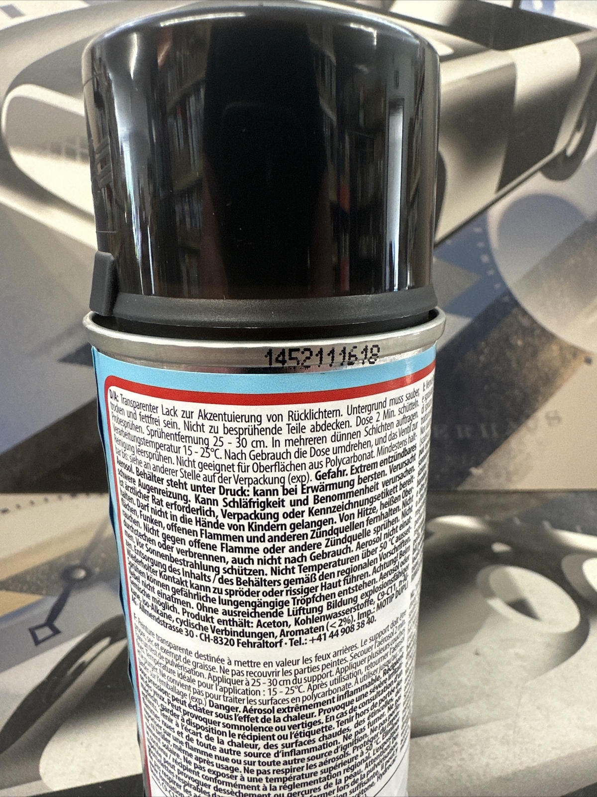 150ml Motip 00160 Transparent Spray Schwarz Rückleuchten Tönungsspray ...