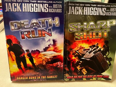 SHARP SHOT & DEATH RUN by Jack Higgins & Richards trade PBs YA Chance ...