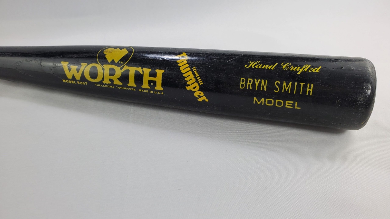 Bryn Smith Game Used Baseball Bat Worth Tennessee Thumper Model 500T ...