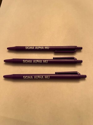 Set of 3 Sigma Alpha Mu Click Writing Pens NEW, LICENSED | eBay