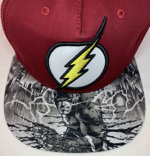 DC Comics The Flash Hat Adjustable Snapback Justice League Cap Rare ...