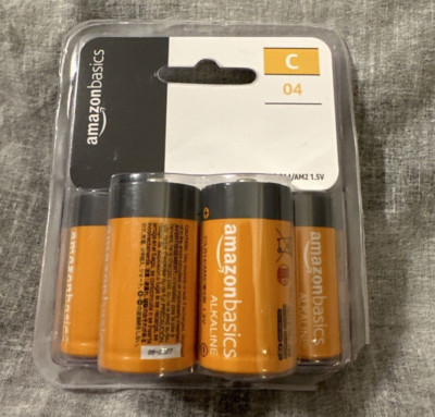 AmazonBasics C Cell All-Purpose Alkaline Batteries - 4 Pack 08/27 ...