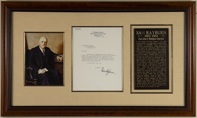SAM "MR. DEMOCRAT" RAYBURN - TYPED LETTER SIGNED 10/12/1949 | eBay