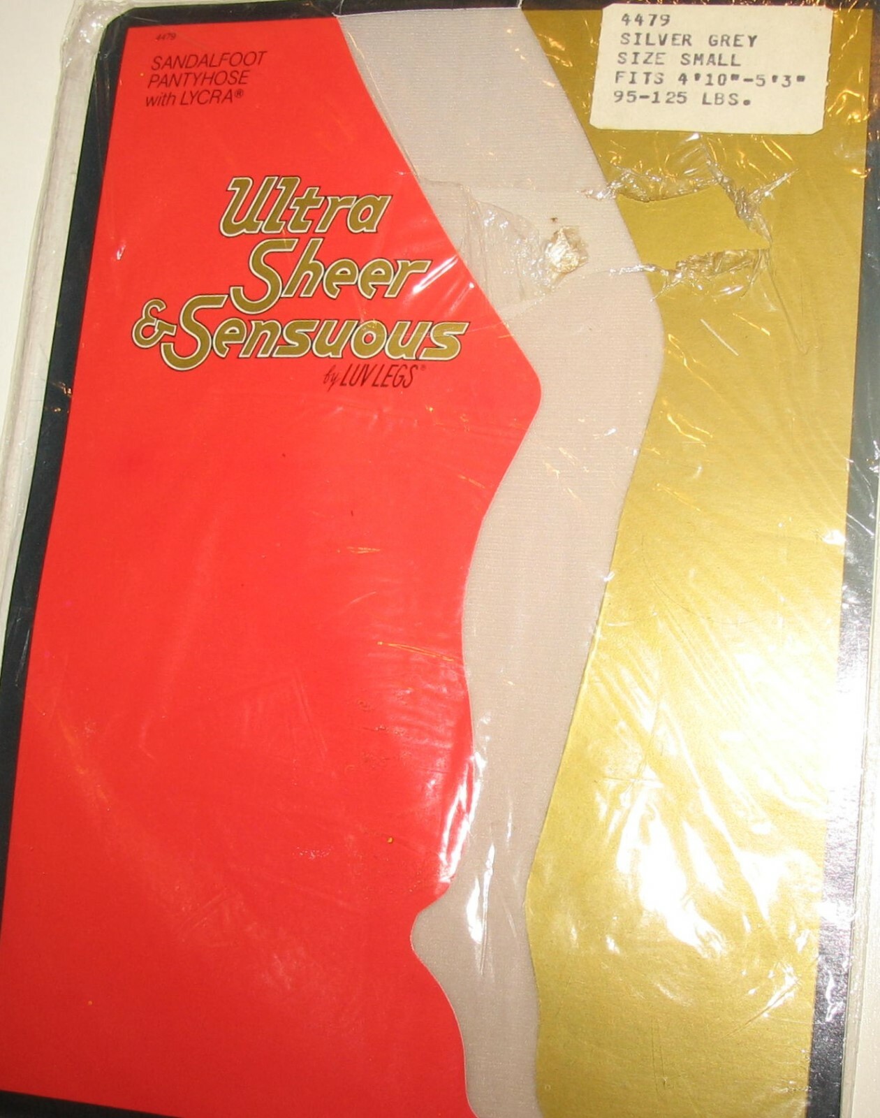 LOT OF 2 - SILVER GREY - SMALL - ULTRA SHEER & SENSUOUS SANDALFOOT ...