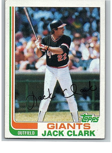 1982 Topps Baseball Card Single - #460 Jack Clark A1 | eBay