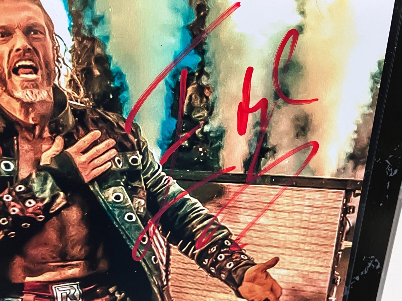 EDGE WWE 11-Time Champion Autographed Signed 8 x 10 Photo Plaque PSA ...