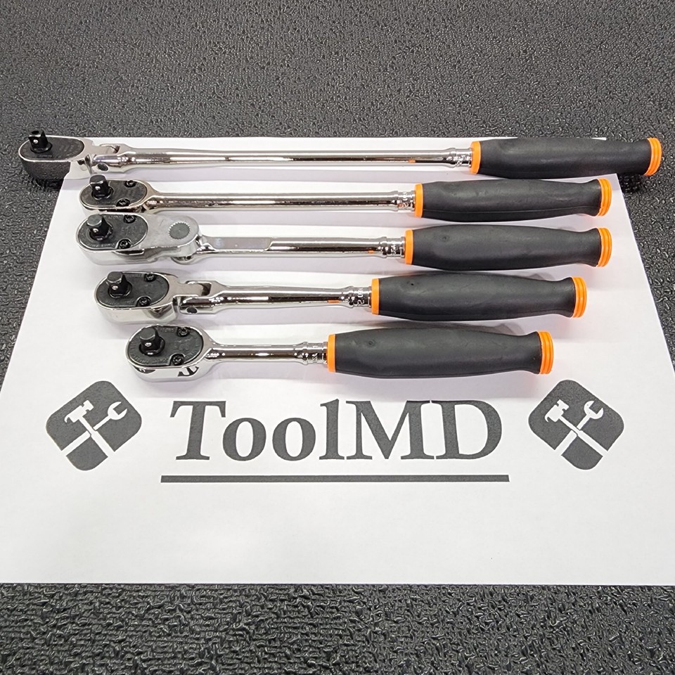 Snap-on Tools USA NEW 5pc ORANGE 1/4" Drive Fixed, Flex, & Indexing ...