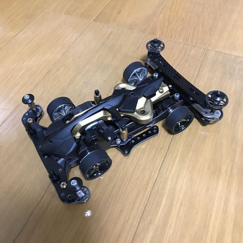 Custom Mini 4WD FMA Chassis Black Gold 13mm/19mm Rollers Lightweight ...