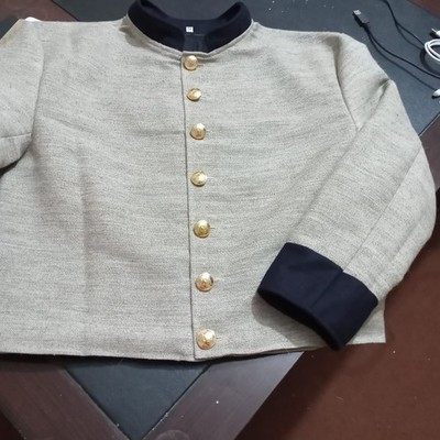 CIVILWAR CSA CONFEDERATE JEAN WOOL SHELL JACKET AVAILABLE IN ALL SIZES ...