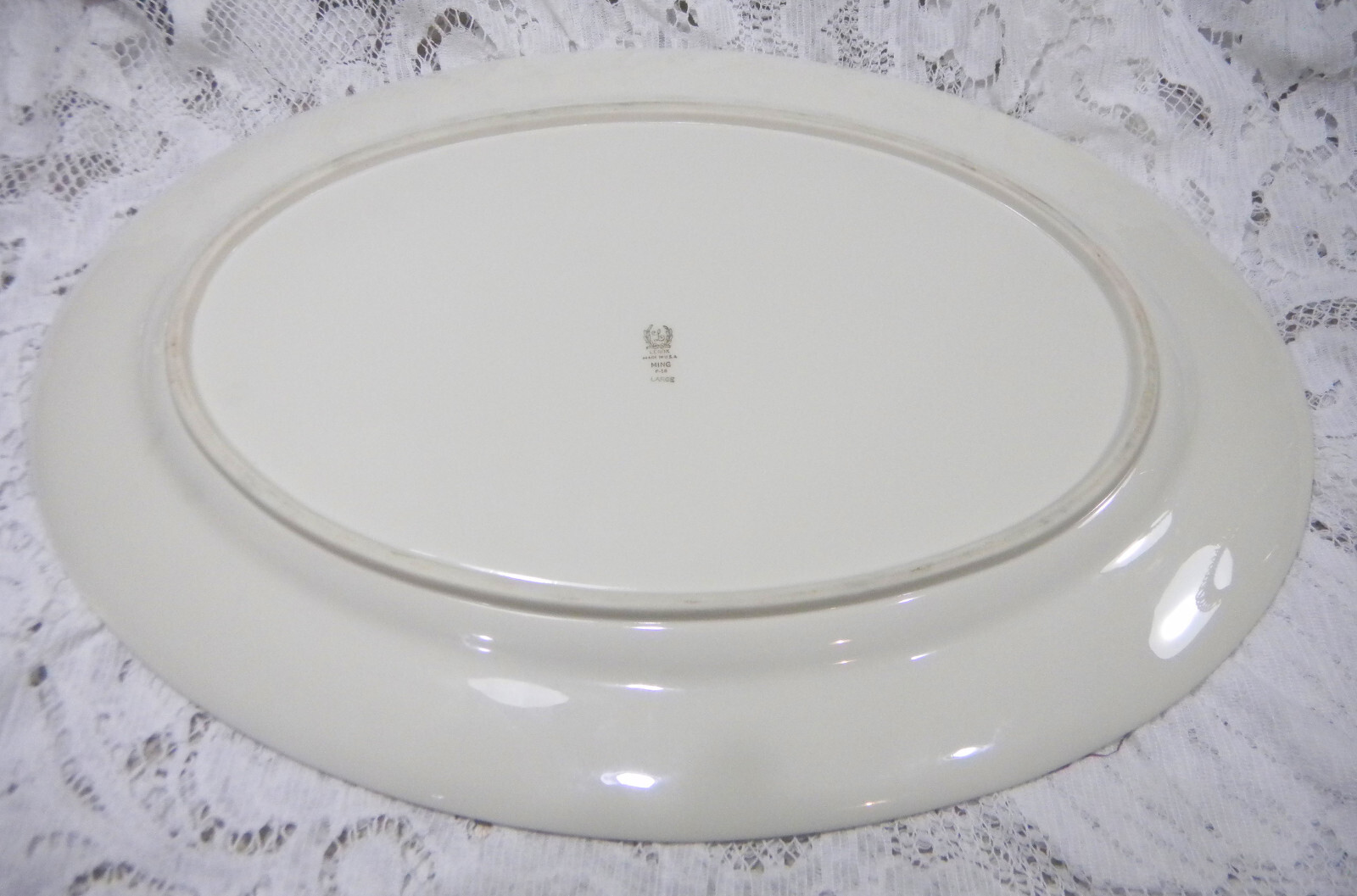 LENOX MING BIRDS (P16) – LARGE OVAL SERVING PLATTER - 18.5" - GOLD BACK ...