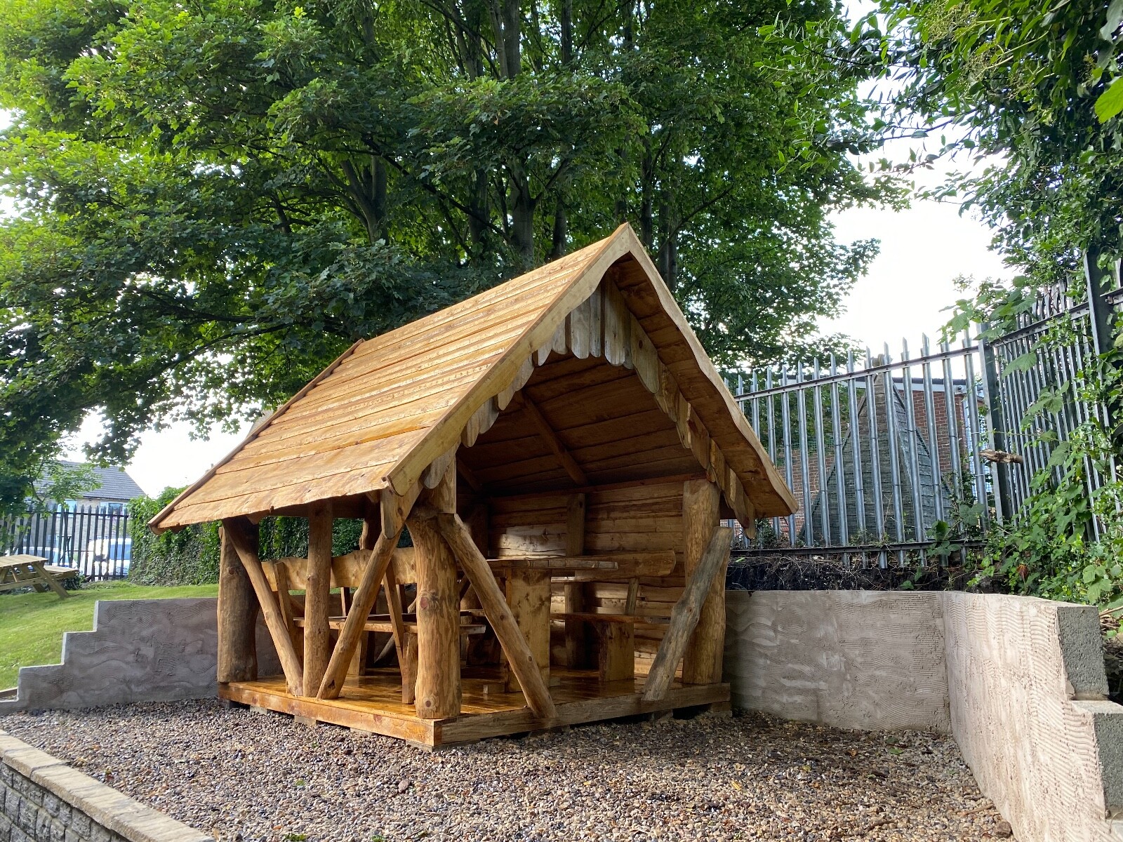 Log Gazebo,Bespoke,Tree Trunk,Hot Tub Shelter,Handmade Pavilion,Wooden ...