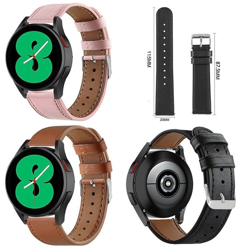 Genuine Leather Band Strap For Samsung Galaxy Active 2 40 42 44mm ...