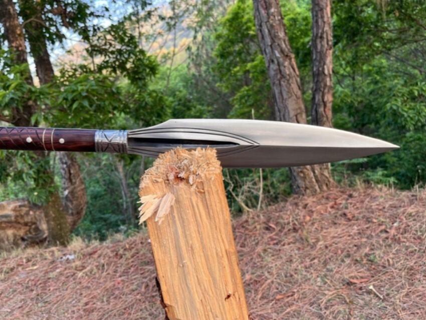 Viking Spear Hand Forged Throwing Machete, 15" Blade, Best for Hunting ...