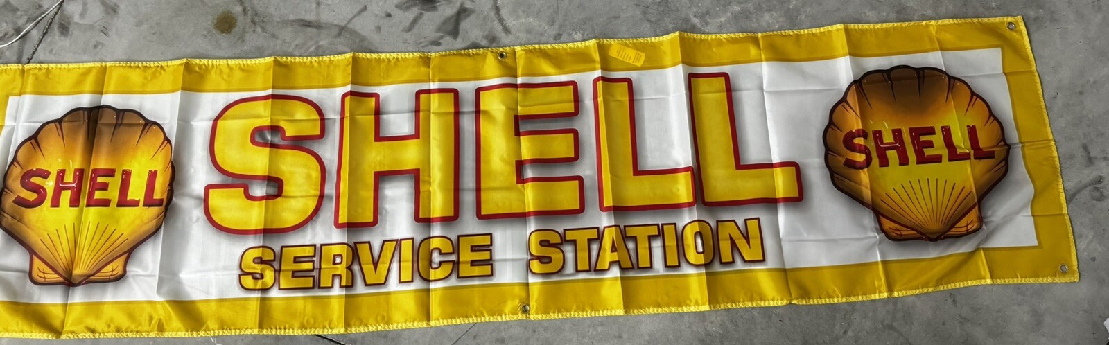 SHELL GAS SERVICE STATION BANNER 2x8FT | eBay