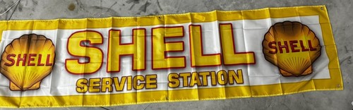 SHELL GAS SERVICE STATION BANNER 2x8FT | eBay
