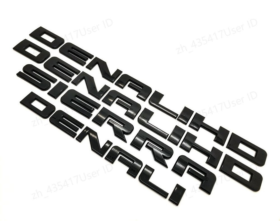NEW 11-19 Gloss Black GMC Sierra Denali Duramax 2500 HD 3500HD Badge ...
