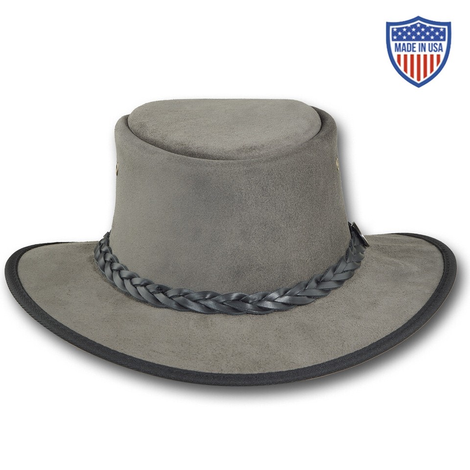 Barmah Hats Foldaway Cattle Suede Leather Hat - Item 1061 | eBay