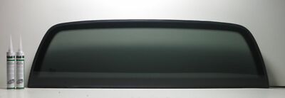 Fits 1997-2011 Dodge Dakota Pickup Rear Back Glass + 2 Glue w/ Molding ...