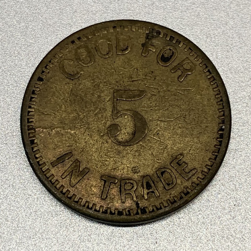 Colorado, Golden Opera House Cigar Store Brass 5 Cent Round Token ...