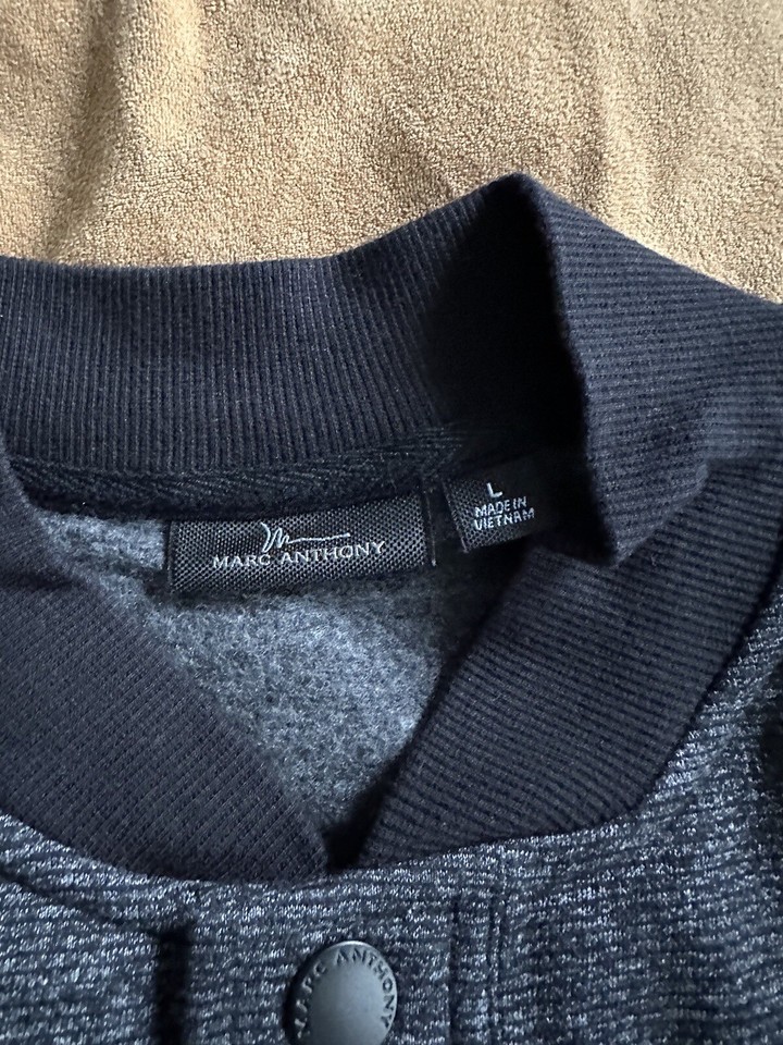 MARC ANTHONY SWEATER SWEATSHIRT BUTTON DOWN MENS L NEW | eBay