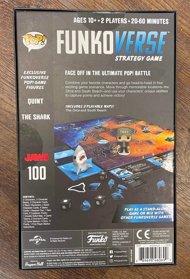 Funko Pop! Funkoverse Jaws Limited Edition Chase Strategy Game New In ...