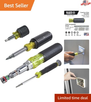 Durable Alloy Steel Tool Kit: 4-Piece Multi-Bit Screwdriver and Nut ...