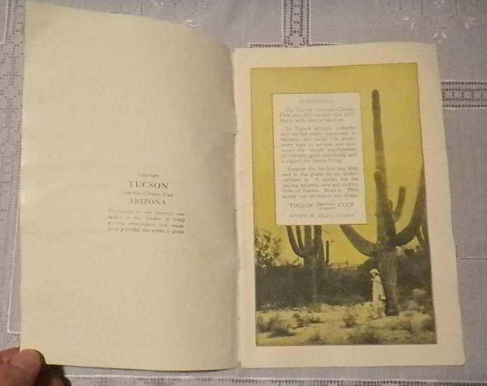 Tucson - Arizona Man-Building in the Sunshine Climate 1920s Boosterism ...