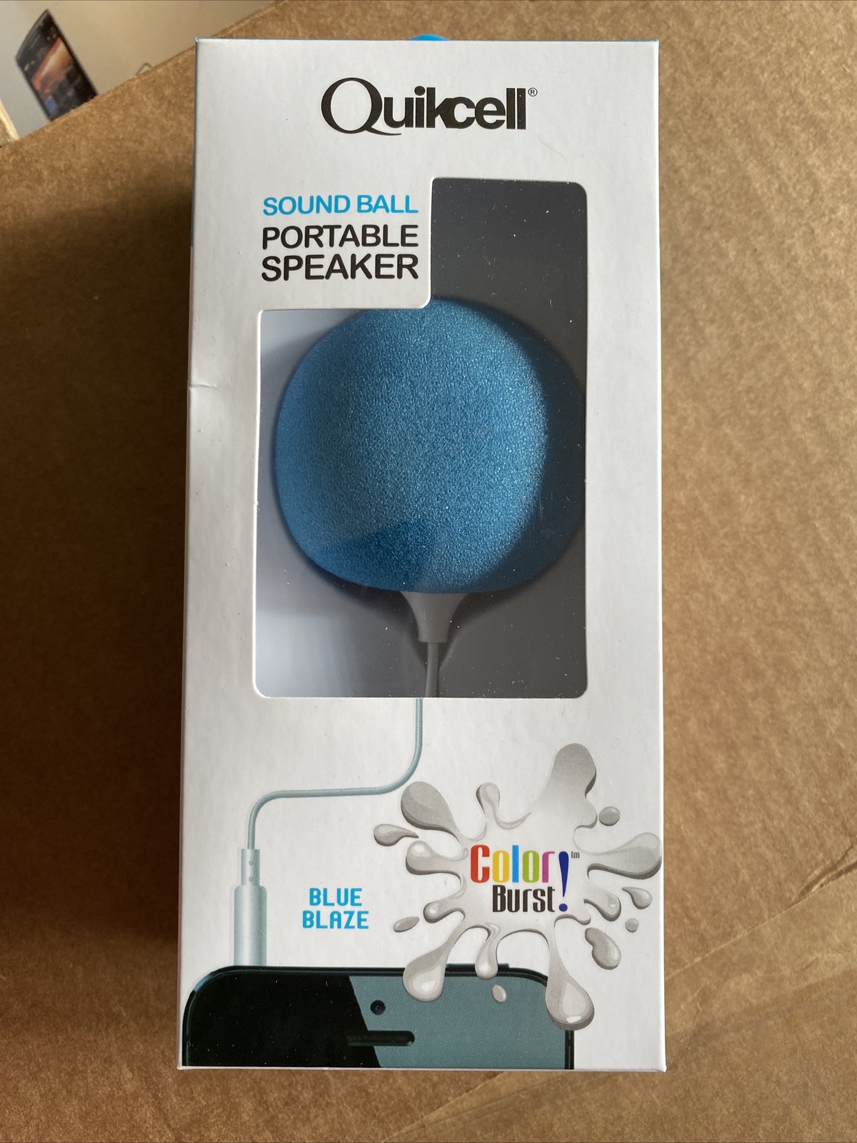 Quikcell Sound Ball Portable Speaker Blue Blaze Compatible with Apple ...