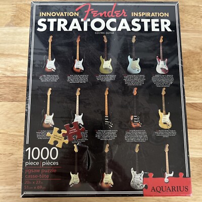 Fender Stratocaster 1000-Piece Jigsaw Puzzle 20in x 27in NEW Sealed | eBay