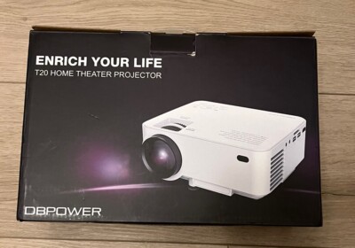 DBPOWER T20 - 1800 Lumens LCD Mini Theater Projector With Box, Manual ...